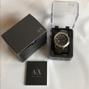 A/X Armani Exchange | Accessories | Ax Mens Watch Brown Leather New ...
